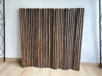 China Carbonized Black Natural Bamboo Pole Fence Panels Roll for Outdoor Decoration Garden Agriculture for sale