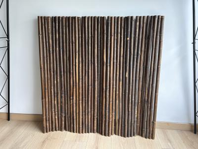 China Carbonized Black Natural Bamboo Pole Fence Panels Roll for Outdoor Decoration Garden Agriculture for sale