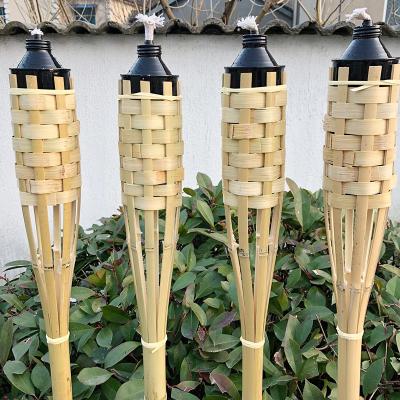 China Natural Bamboo Torch for Outdoor Camping Garden Party Decor Handmade Eco-Friendly Fire Torch Waterproof for sale
