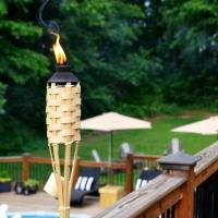 China Natural Bamboo Torch for Outdoor Camping, Garden Party Decor, Handmade Eco-Friendly Fire Torch for sale