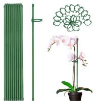 China Plastic Coated Metal Stakes Green Garden Stakes for Plant Support Plant Climbing Landscape Fencing for sale
