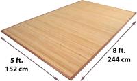China Handcrafted Bamboo Floor Mat with Durable Polyester Mix and Flat Woven Design for Living Room and Entryway for sale