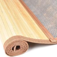 China Handcrafted Bamboo Floor Mat with Durable Polyester Mix and Flat Woven Design for Living Room and Entryway for sale