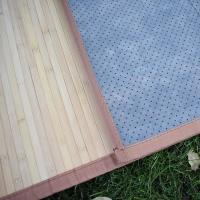 China Handcrafted Bamboo Floor Mat with Durable Polyester Mix and Flat Woven Design for Living Room and Entryway for sale