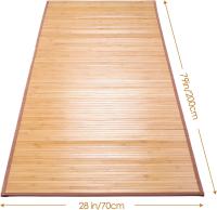 China Handcrafted Bamboo Floor Mat with Durable Polyester Mix and Flat Woven Design for Living Room and Entryway for sale