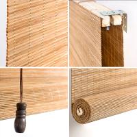 China Natural Eco-friendly Bamboo Roller Blinds Roman Style Window Shades for Indoor Outdoor Privacy Decor for sale