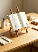 China Natural Bamboo Desktop Stand with 3-in-1 Function for Hands-Free Viewing of Phone Tablet and Book for sale