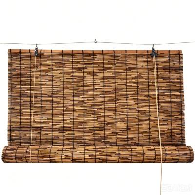 China Natural Reed Roll-up Blind with 70% Light Blockage Easy to Install and Longer Lifespan for Porch Decoration for sale