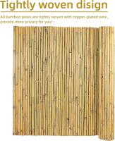 China Bamboo Fencing Roll 6 ft High x 8 ft Long Natural Bamboo Privacy Fence Divider Decorative Fence for Patio Balcony Garden Border Pool for sale