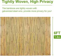 China Bamboo Fencing Roll 6 ft High x 8 ft Long Natural Bamboo Privacy Fence Divider Decorative Fence for Patio Balcony Garden Border Pool for sale
