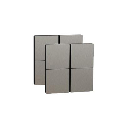 China Schneide Cuadro H KNX 4 Button C2E616202_ST_C1 Stainless Steel Metal Control Panel for sale