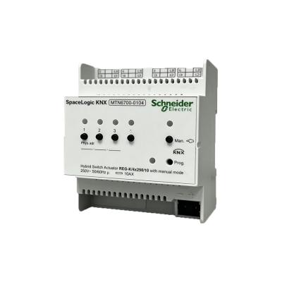 China MTN6700-0104 Schneider KNX 4 Channel 10A Hybrid Switch Actuator with Manual Mode for sale