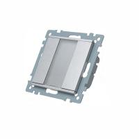 China MTN627560 KNX 1-Gang Plus Push-button Aluminium Finish 2 Buttons Bus Coupler Orientation Light for sale