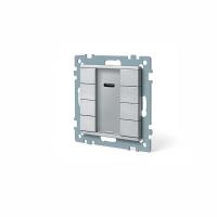 China MTN627960 KNX 4-Gang Plus Push-button with IR Receiver Aluminium Metallic 8 Buttons for sale