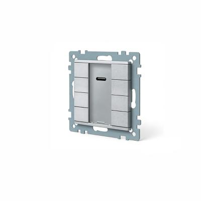 China MTN627960 KNX 4-Gang Plus Push-button with IR Receiver Aluminium Metallic 8 Buttons for sale