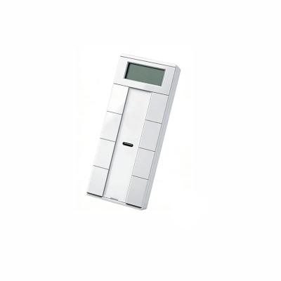 China MTN6214-0319 4-Gang Plus Push-button with Room Temp Control & IR Polar White Glossy 8 Buttons for sale