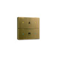 China 6126/02-840-500 KNX 2-Gang Control Element Brushed Brass Finish Platform 63 Mounting for sale