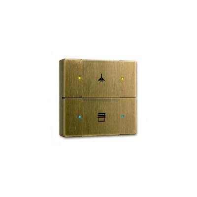 China 6126/02-840-500 KNX 2-Gang Control Element Brushed Brass Finish Platform 63 Mounting for sale