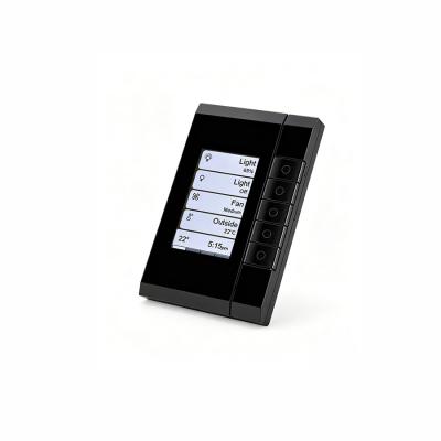 China 5085EDLB-EB - C-Bus eDLT Saturn Wall Plate Enhanced Dynamic Labeling 5-Key Black Grid for sale