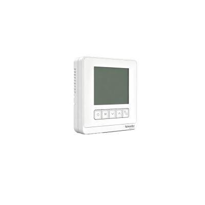 China TC903-3A2L Schneider SpaceLogic Fan Coil Thermostat LCD 5-Button 2P 3-Fan 240V White Professional HVAC Control for sale