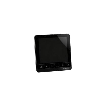 China TC907-3A2LB Schneider Touchscreen Thermostat 2-Pipe Black Luxury Modern UI Professional Climate Unit for sale