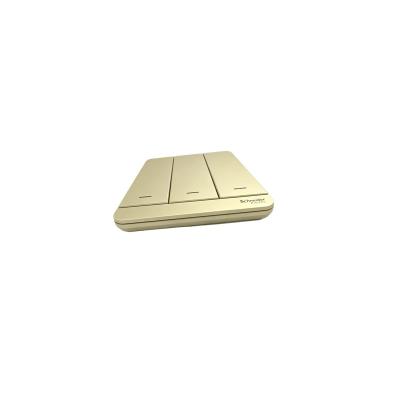 China E8333SRY800ZB_WG Schneider Triple 800W Zigbee Smart Switch Gold Multi Zone Lighting Luxury Design for sale