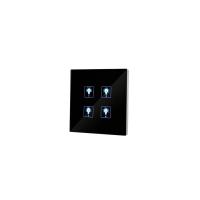China HG-CK4M3 4-Key Smart Touch Panel Gray 86-Type Guest Room Lighting Bus Control Panel Building Automation for sale