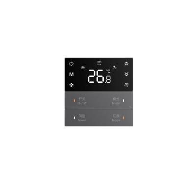 China MT22002 ODM KNX Thermostat Metal Keys Dot Lights AC Heating Fresh Air Fan Coil PM2.5 AQI 86 Box for sale