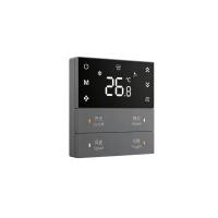 China MT22002 ODM KNX Thermostat Metal Keys Dot Lights AC Heating Fresh Air Fan Coil PM2.5 AQI 86 Box for sale