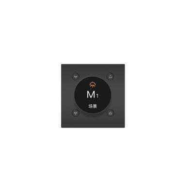 China MT34002 ODM KNX Rotary Dimming Curtain Panel 4-Corner Keys IR Proximity Wake Adjustable Backlight 86x93 for sale