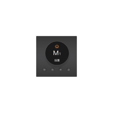 China MT34001 ODM KNX Rotary Dimming Curtain Panel Button Row IR Proximity Wake Adjustable Backlight, 86x93 for sale