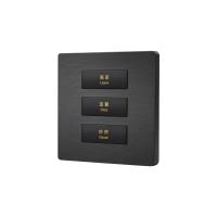 China MT-A-KP03 A-Series 3-Key ODM Smart Panel KNX Lighting Curtain Projector Long Short Press No Aux Power for sale