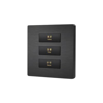 China MT-A-KP03 A-Series 3-Key ODM Smart Panel KNX Lighting Curtain Projector Long Short Press No Aux Power for sale