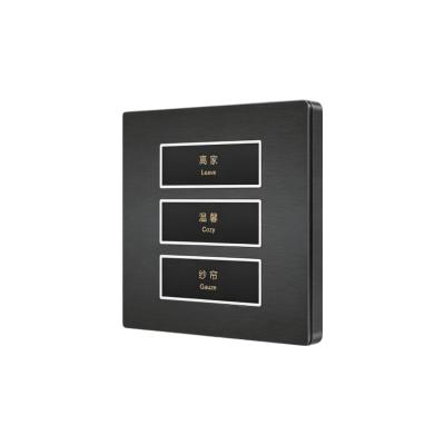 China MT-D1-KP03 D1-Series 3-Key ODM Smart Panel KNX Lighting Curtain Projector Long Short Press Scene LED for sale