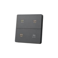 China MT-E1-KP04 E1-Series 4 Key ODM Smart Panel KNX Lighting Curtain Dimming Scene RGB Long Short Press for sale