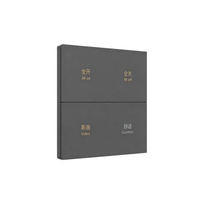 China MT-E1R4-KP04 E1R4-Series 4 Key ODM Smart Panel KNX 4x6A Relay Curtain Dimming Scene Long Short Press for sale