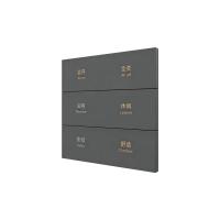 China MT-E1R4-KP06 E1R4-Series 6 Key ODM Smart Panel KNX 4x6A Relay Curtain Dimming Scene Long Short Press for sale