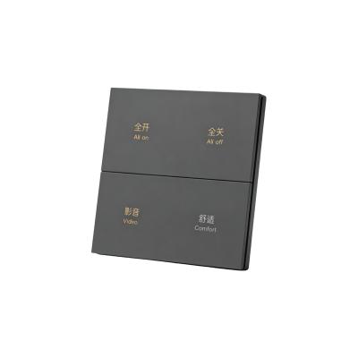 China MT-E2R4-KP04 E2R4-Series 4-Key ODM Smart Panel KNX 4x6A Relay Curtain Dimming Scene Long Short Press for sale