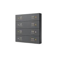 China MT-E2R4-KP08 E2R4-Series 8-Key ODM Smart Panel KNX 4x6A Relay Curtain Dimming Scene Long Short Press for sale