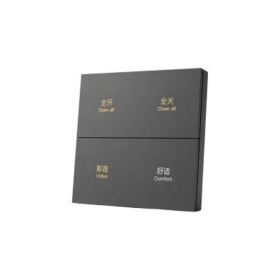 China MT-E3-KP04 E3-Series 4-Key ODM Smart Panel KNX Light Curtain Dimming Scene RGB Long Short Press for sale