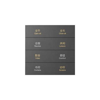 China MT-E3-KP08 E3-Series 8-Key ODM Smart Panel KNX Light Curtain Dimming Scene RGB Long Short Press for sale