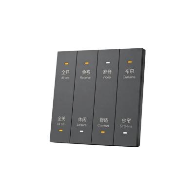 China MT-EV2-KP08 EV2 Series 8-Key ODM Smart Panel KNX Multi Scene Light Shutter Control for Rooms Offices for sale