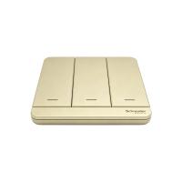 China E8333SRY800ZB_WG Schneider Wiser AvatarOn Three Gang Smart Wall Switch 800W Wine Gold Zigbee 86mm Plate for sale