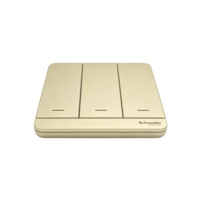 China E8333SRY800ZB_WG Schneider Wiser AvatarOn Three Gang Smart Wall Switch 800W Wine Gold Zigbee 86mm Plate for sale