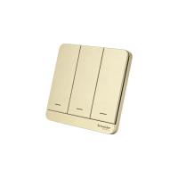 China E8333SRY800ZB_WG Schneider Wiser AvatarOn Three Gang Smart Wall Switch 800W Wine Gold Zigbee 86mm Plate for sale