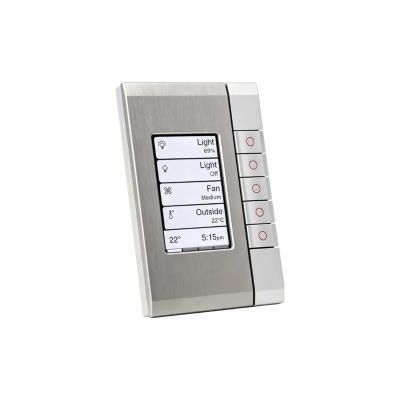 China 5085EDLB-SS Schneider Clipsal C-Bus Saturn eDLT 5 Key Wall Plate Stainless Steel Dynamic Labels Metal for sale