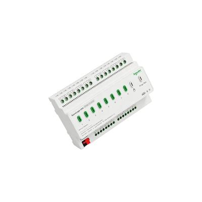 China MTN6720-0008 Schneider KNX 1-10V Dimming Module 8 Outputs Local Push Buttons LED Loads White DIN Rail for sale
