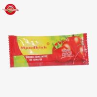 China 18g Flat Tomato Paste In Sachet , 30%-100% Purity Triple Concentrated Tomato Paste for sale