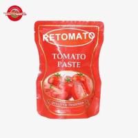 China Sweet And Sour Tomato Paste In Sachet Stand Up 140g 30%-100% Purity for sale