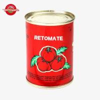 China Canned Double Concentrated Tomato Paste 425g Hard Open Lid Per Tin for sale